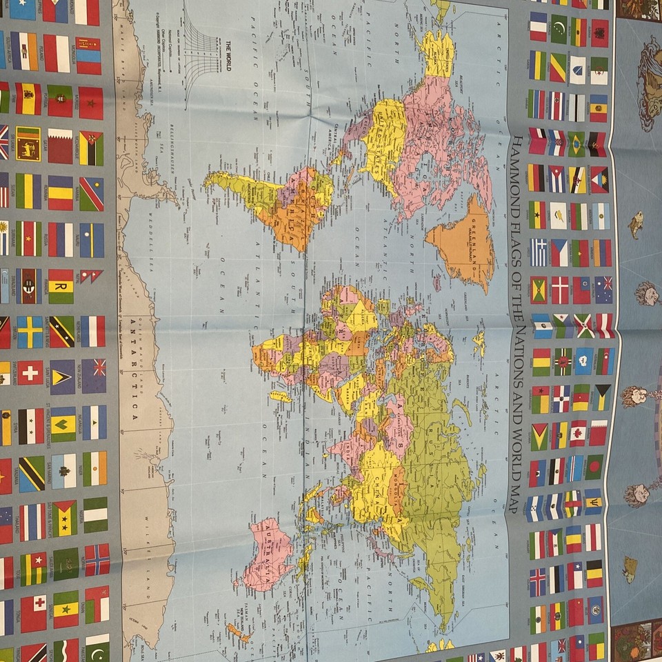 Map Of The World 1492 & 1992 Cartographer’s Map & Modern World Map ...