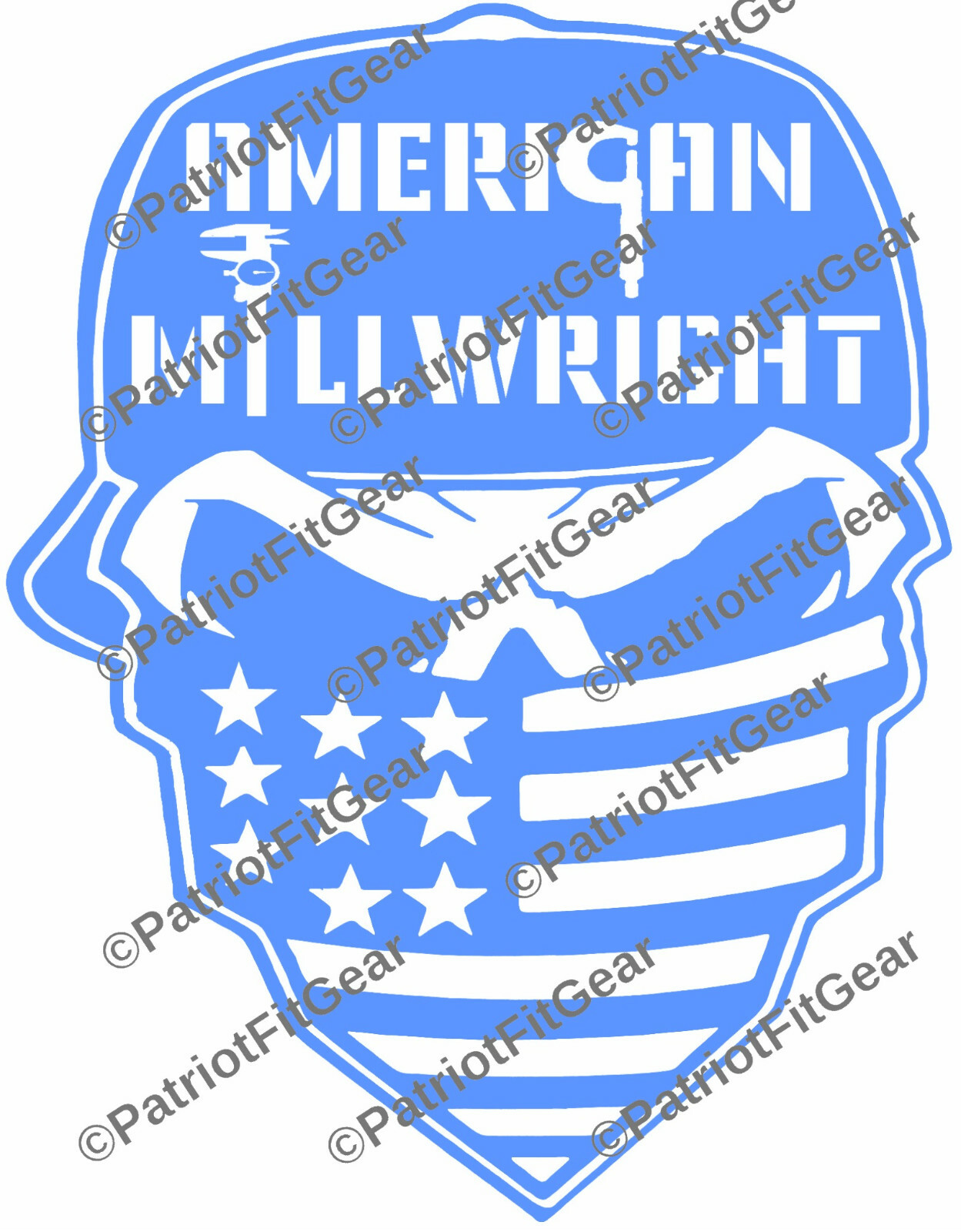 Millwright,American Millwright,Skull,20+Colors,Milling,CNC,Calipers ...