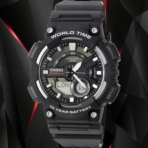 Casio AEQ100W1AV Black Men's Watch for sale online | eBay