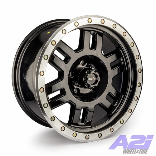 16" Vision Off-Road 398 Manx Gloss Black Machined Lip Wheel 16x8 5x4.5 ...