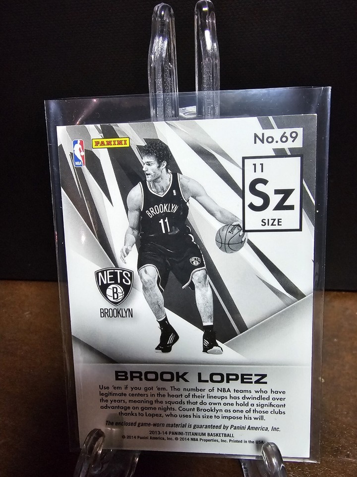 2013 2014 Panini Titanium Brook Lopez Elements Material #69 | eBay