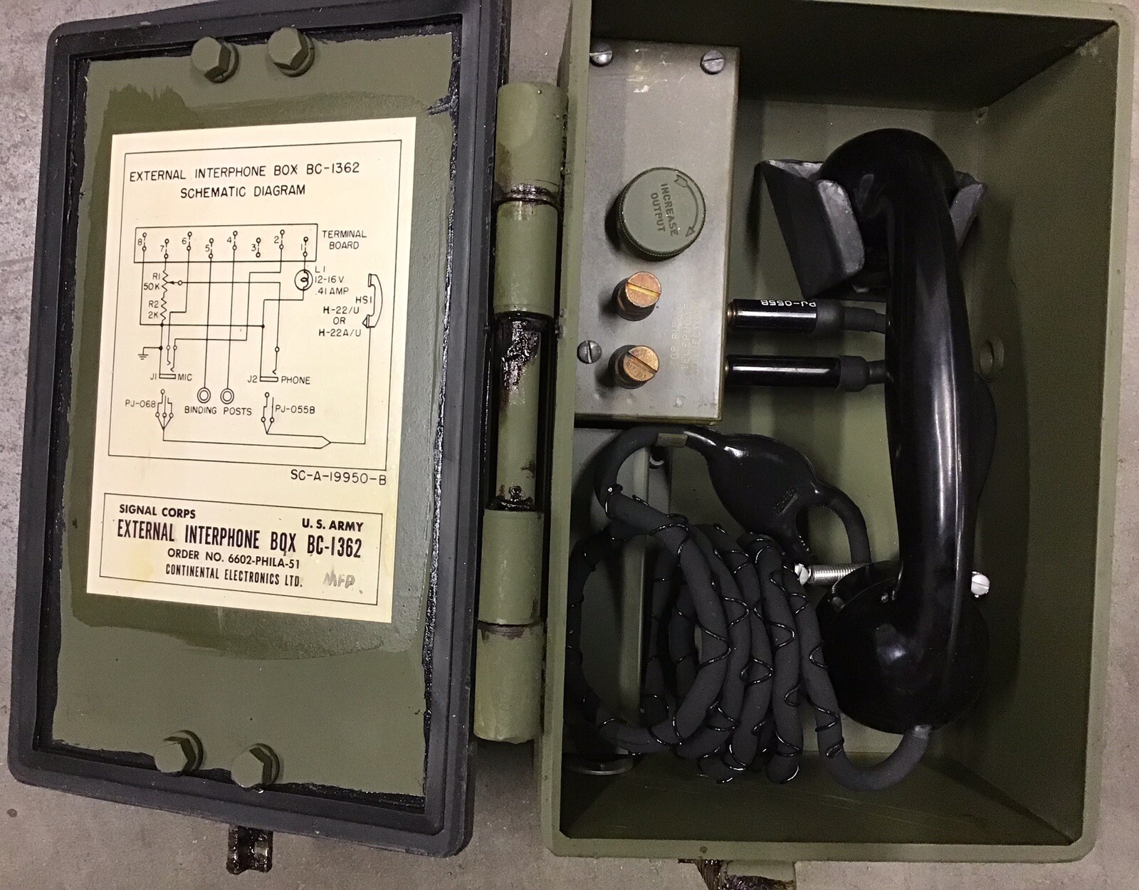 RC-298 Tank Intercom Extension Kit Korean War Sherman Pershing Chaffee ...