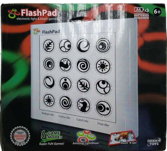 Dekko Toys FlashPad Flash Pad Electronic Light & Touch Games 4 Game ...