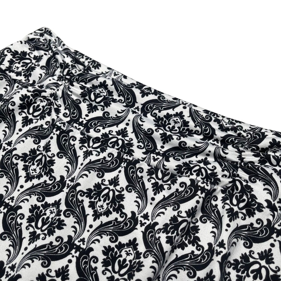 Tranquility by Colorado Clothing Skirt Large Black White Damask Print A ...