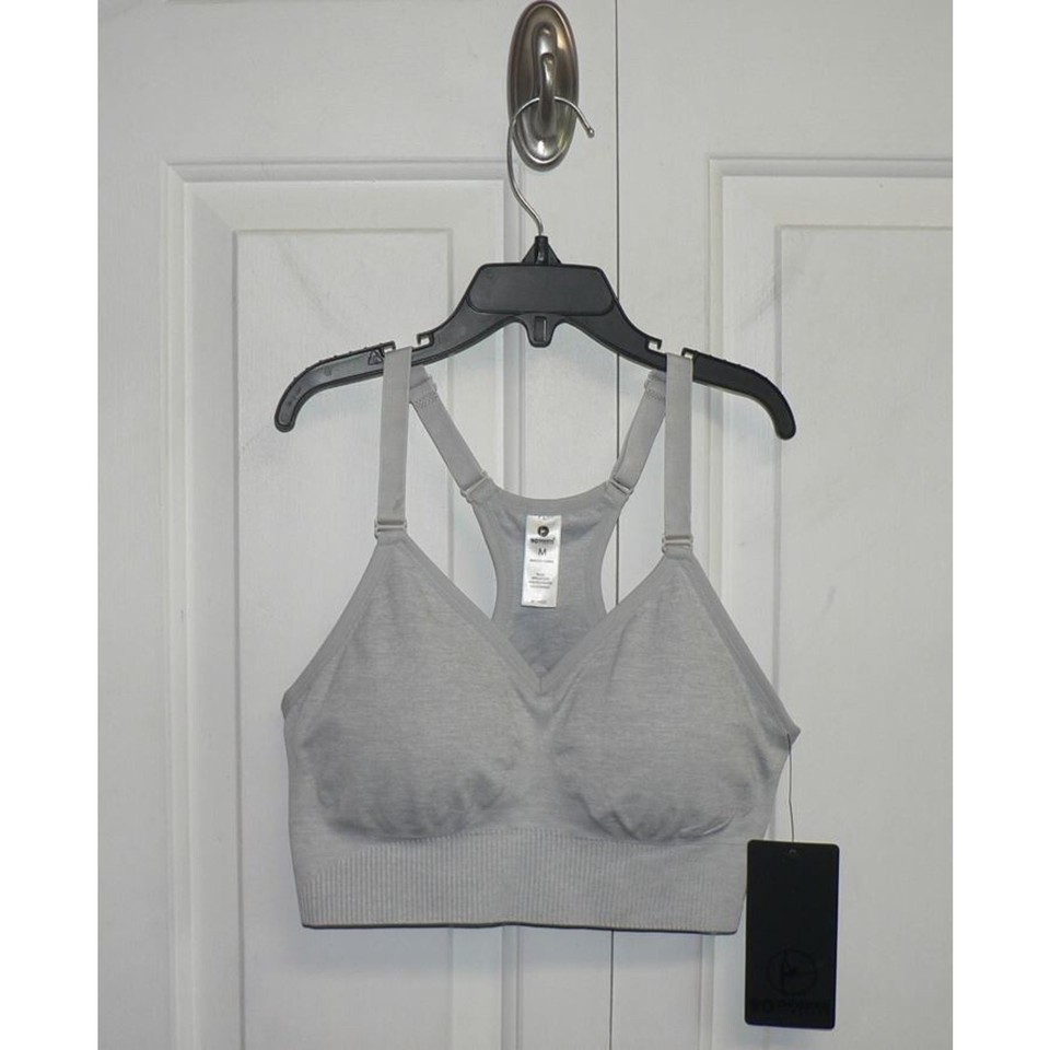 90 Degree by Reflex Seamless Razor Back Keyhole Sports Bra in Heather ...
