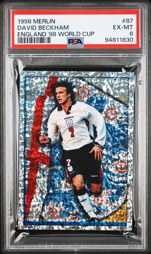 1998 Merlin’s Official England ‘98 World Cup 87 David Beckham PSA 6 Pop ...