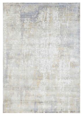 Trinity Grey Gold Abstract Velvet Soft Viscose Modern Rug - 3 Sizes | eBay Australia