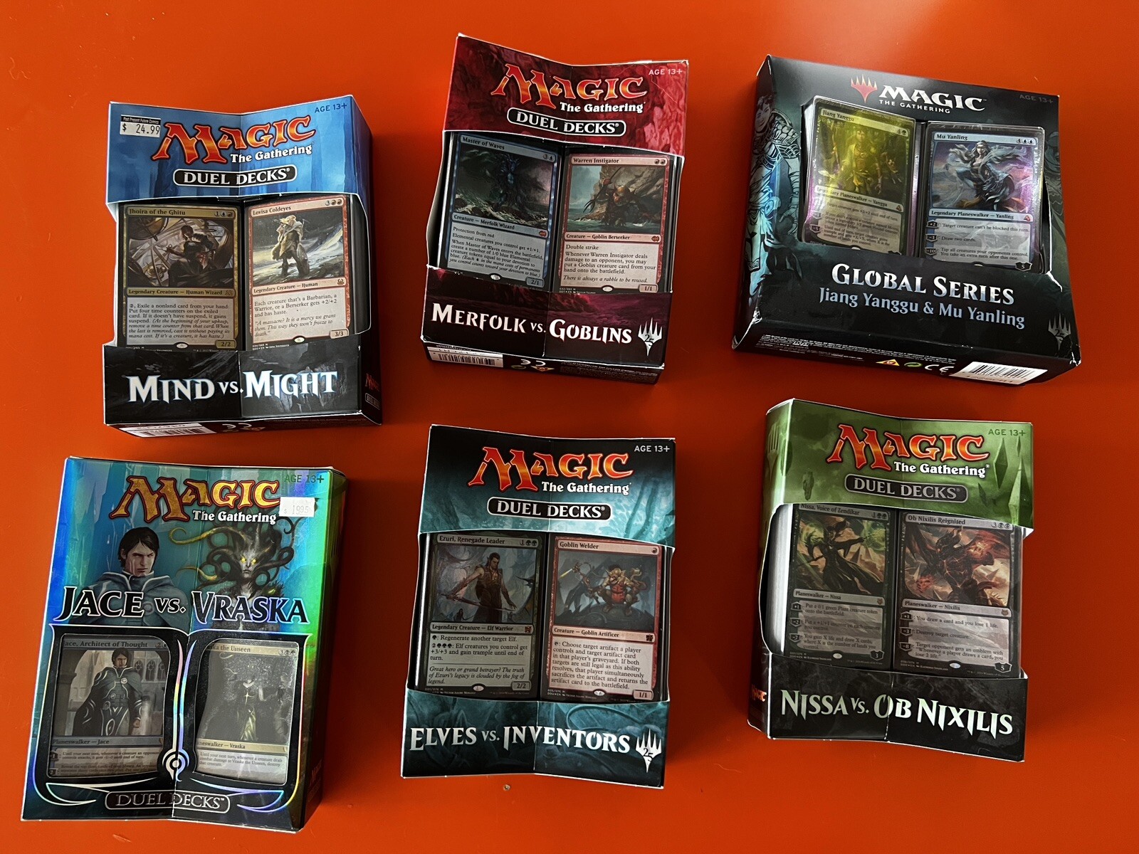 Magic CCG MTG Duel Decks Lot: Elves, Nissa, Jace, Merfolk, Goblins ...