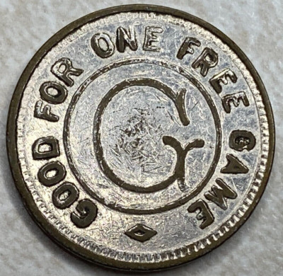 Property of Machine G Skill Award Chicago IL Arcade Trade Game Token ...