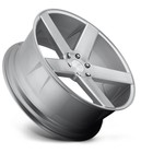 Set 4 DUB S218 Baller 26x10 6x5.5 Gloss Silver Brushed Wheels 26" 20mm ...