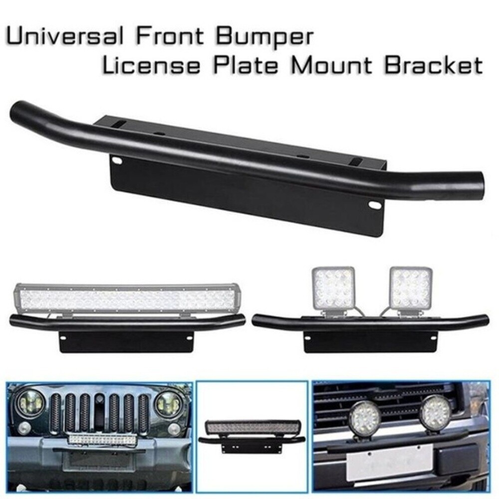 23 Inch Universal Bull Bar Front Bumper License Plate Mount Bracket ...