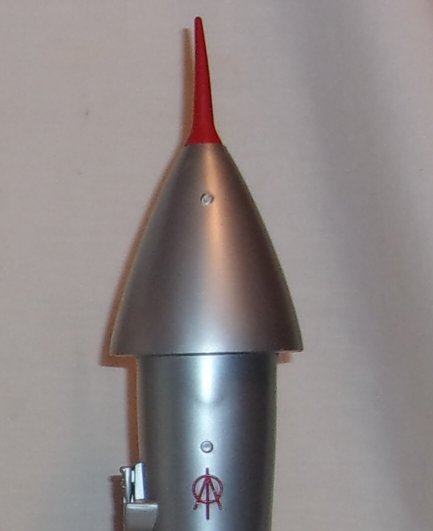 2 A Berzac Creation Astro Mfg. Guided Missile Bank Red Rubber ...