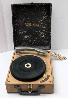 Vintage Tele Tone Record Player Works See Video | eBay