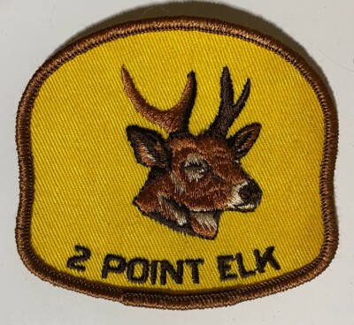 2 Point Elk Patch Successful Elk Hunter Patch Hunting Embroidered 4 ...