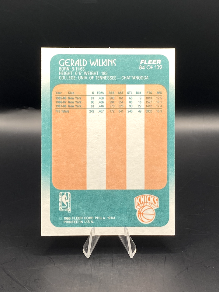 GERALD WILKINS - 1988 Fleer #84 - NEW YORK KNICKS | eBay