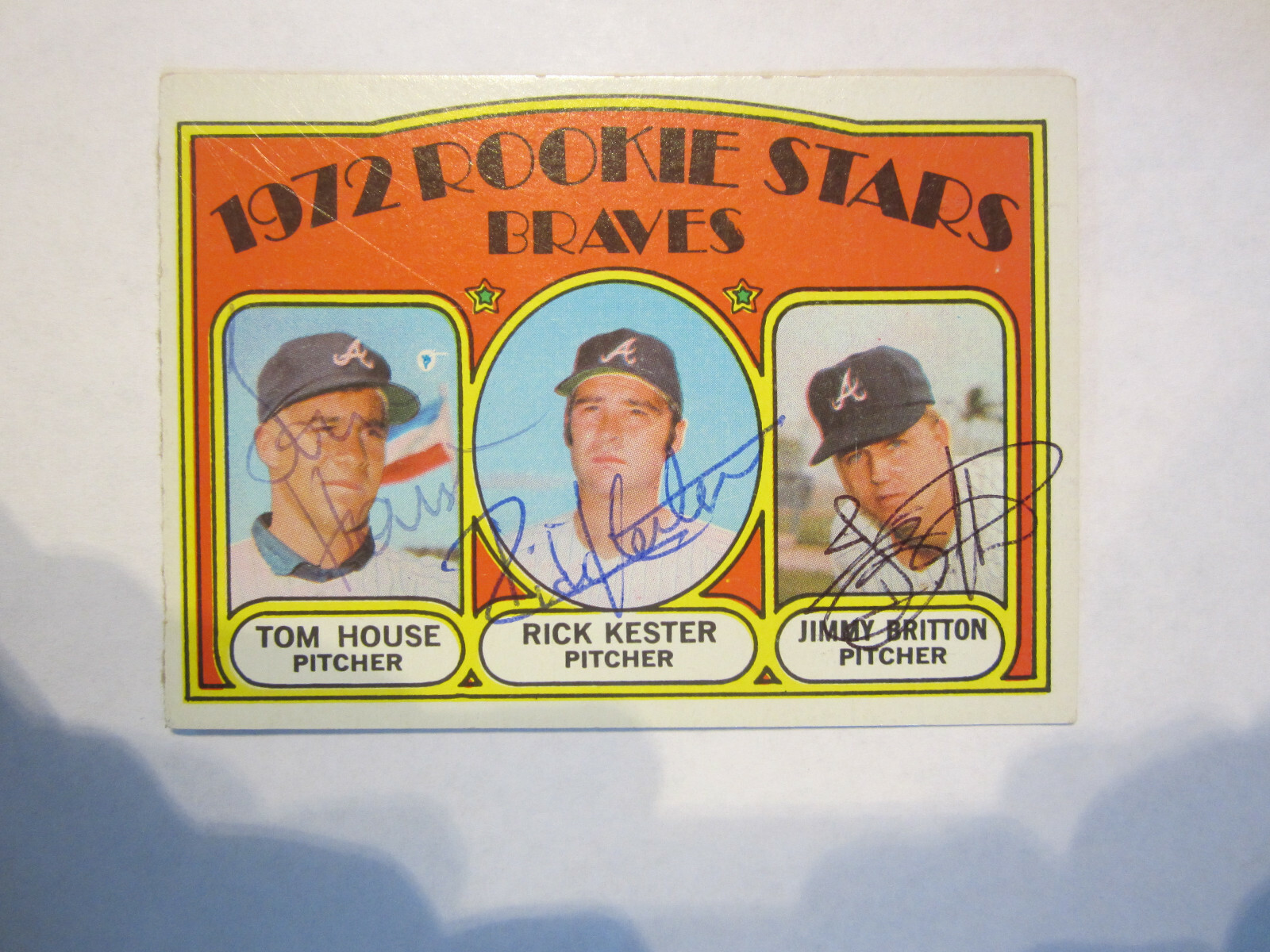 1972 Topps # 351 Tom House Rick Kester Jimmy Britton Autograph card ...