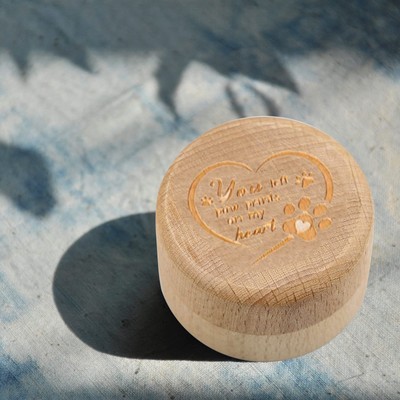Engraved Box Cremation Keepsake Box Paw Print Keepsake Box for Cremains ...