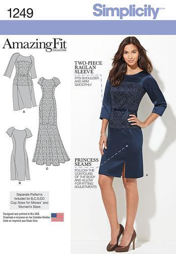 New Simplicity Sewing Pattern Amazing Fit Misses & Plus Size Dress You ...