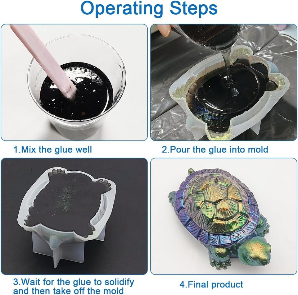 3D Sea Turtle Resin Molds Animal Epoxy Molds White 2 Pcs | eBay