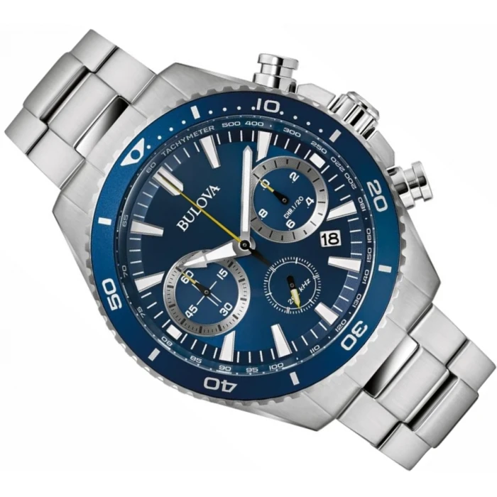 Bulova Precisionist Marine Star Blue Dial Men's Watch 98B393 | eBay