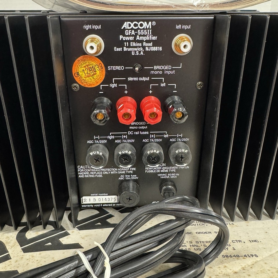 ADCOM GFA-555ii 2-CHANNEL STEREO POWER AMPLIFIER - 200 WPC - CLEANED ...