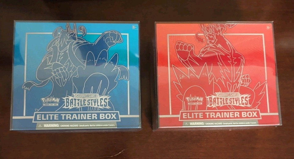 Pokemon Sword and Shield Battle Styles ETB Combo Set Red/Blue Arts with ...