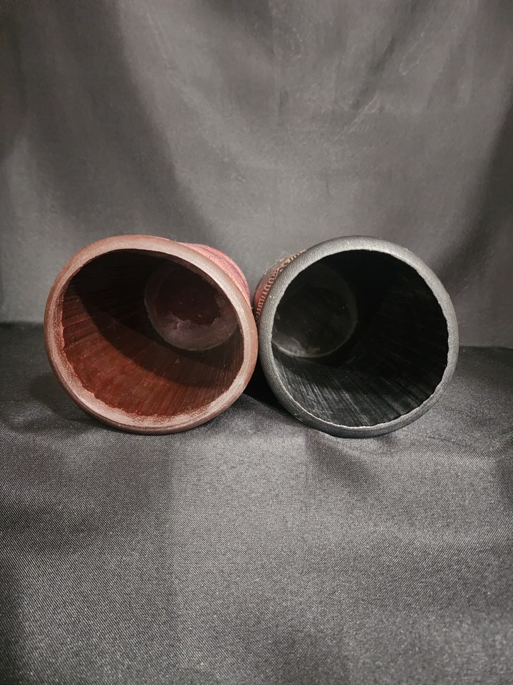 Set of 2 Hand-Carved Wooden Containers With Intricate Floral Designs | eBay