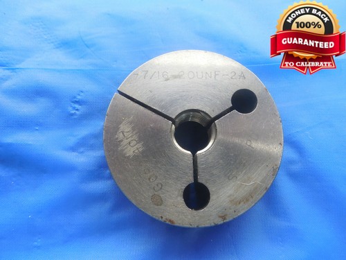 7/16 20 UNF 2A SPECIAL THREAD RING GAGE .4375 GO ONLY P.D. = .4017 NF ...