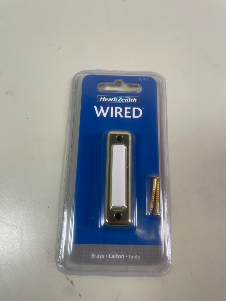 Heath Zenith Wired Door Bell in Brass SL-711 | eBay