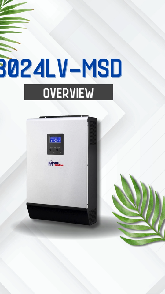 WIFI 3024LV-MSD 3000w 24v 110v MPP Solar Inverter 80A MPPT battery ...