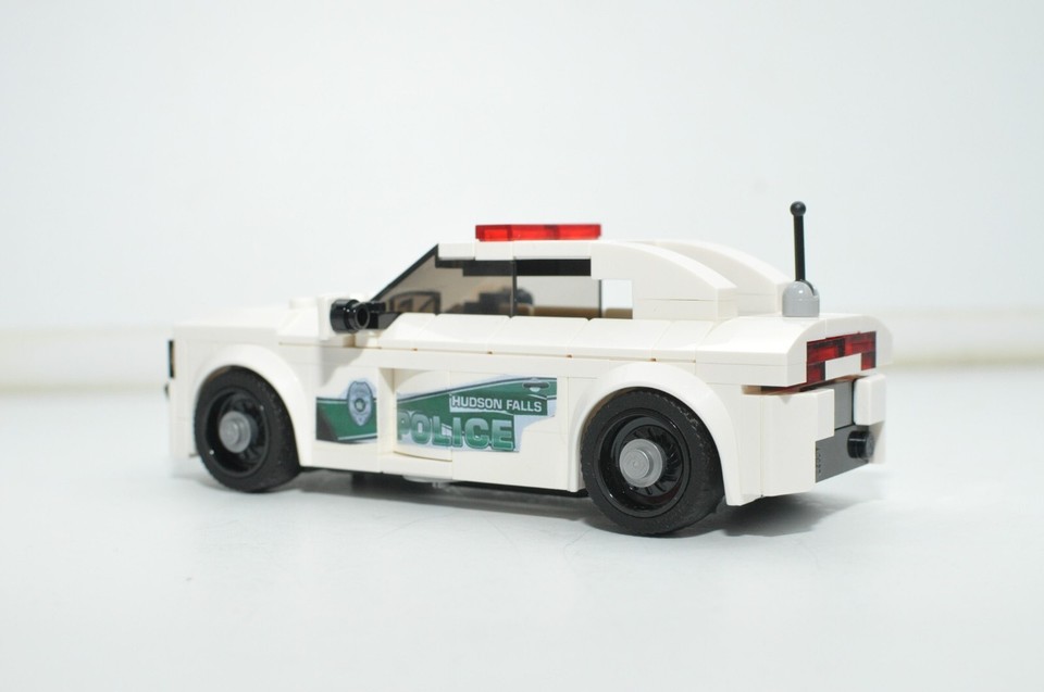 Police Car Cop Charger White Custom Model Built and Compatible with ...