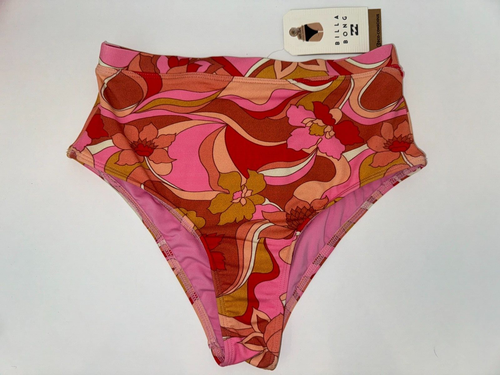 BILLABONG Women S Pink Orange ARUBA SKIMPY Swim Bikini Bottom PRETTY ...