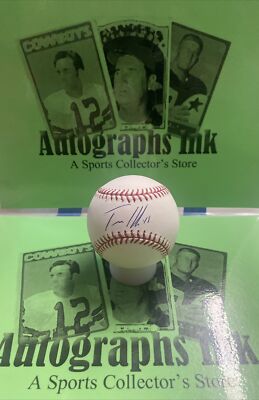 Travis Hafner Autographed Rawling Major League Baseball Rangers Indians ...