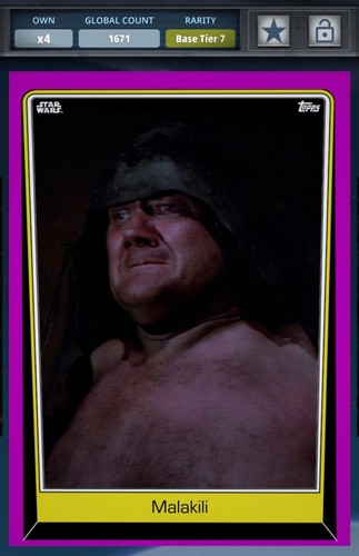 Star Wars Card Trader DIGITAL Purple 2018 Variant Tier 7 MALAKILI ...