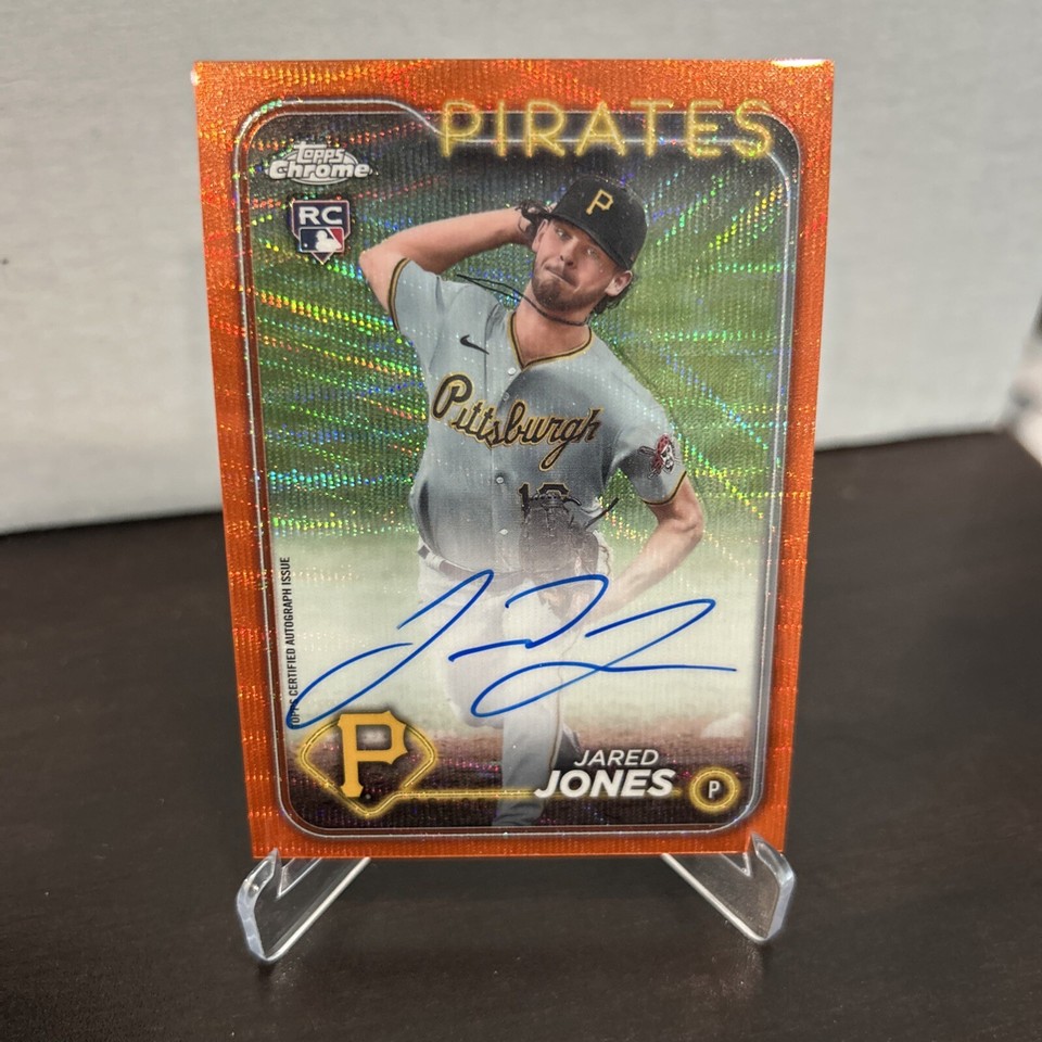 Jared Jones 2024 Topps Chrome Update RC Orange Wave Auto Rookie #AC-JJ ...