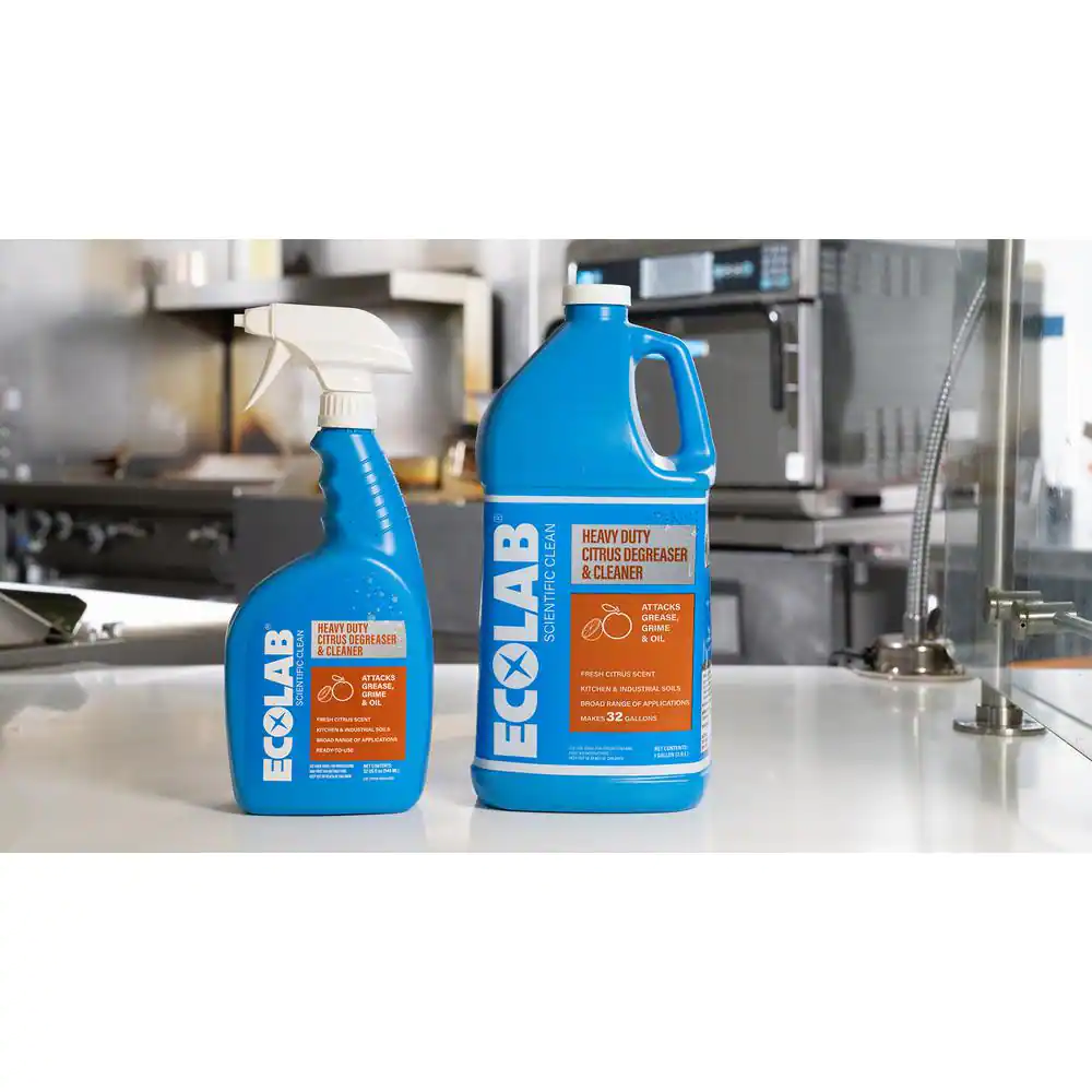 Ecolab Heavy Duty Citrus Degreaser Cleaner Grease Professional 1 Gallon ...