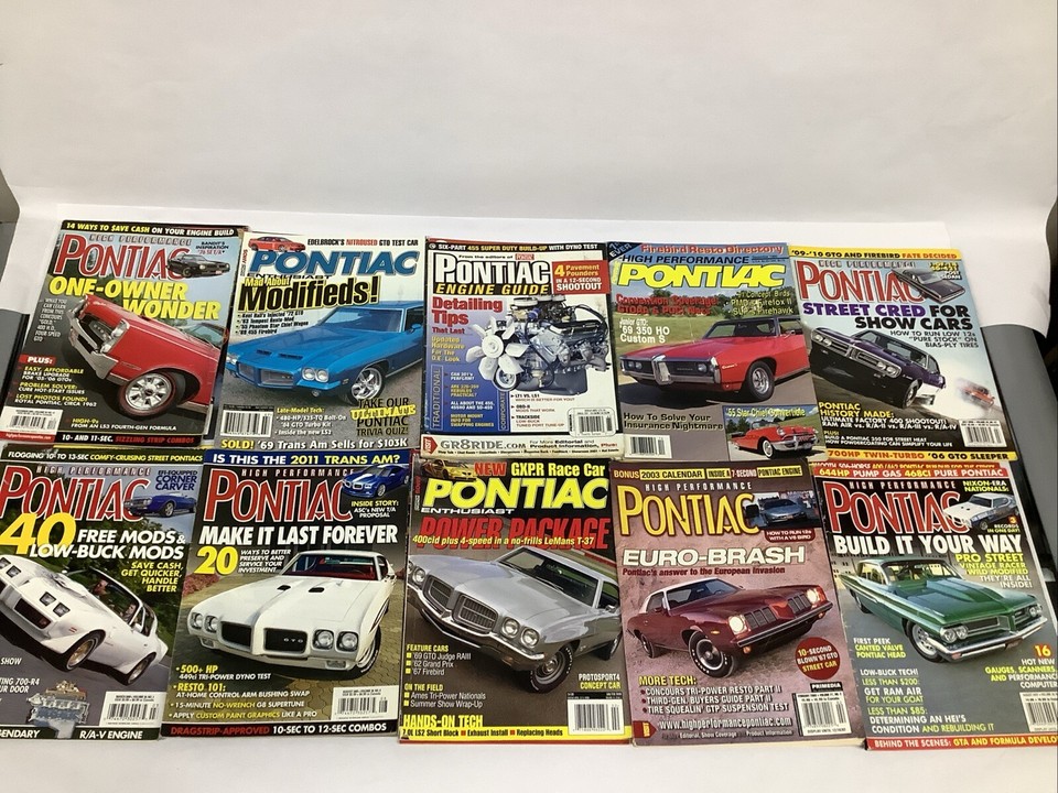 high performance pontiac magazine lot Gto Firebird Goat Tiger In The ...