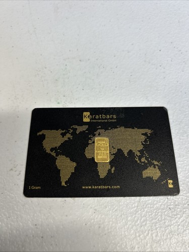 Karatbars 1 Gram Gold 999.9 Bullion Bar In Assay Nadir Refinery COA ...