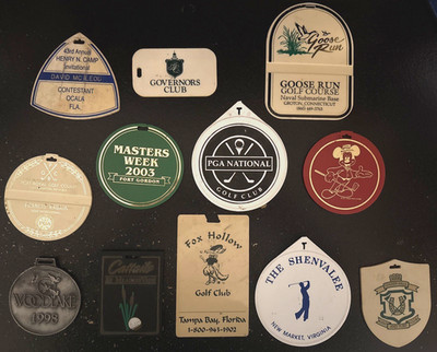Vintage Golf Luggage Tag Lot (12), Disney, Masters, PGA, Bermuda ...
