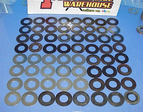 64 Valve Spring Shims 1.500" O.D., .750" I.D. & Various Thicknesses ...