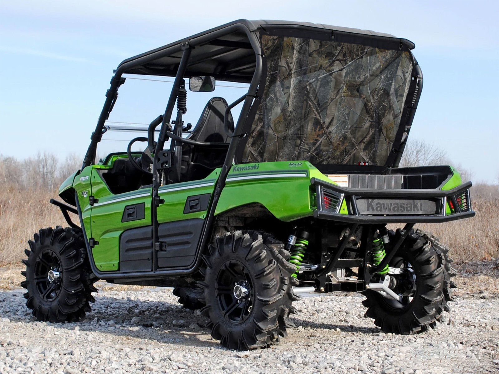 Kawasaki Teryx4 Side by Side UTV Camouflage Rear Dust Screen & UV ...