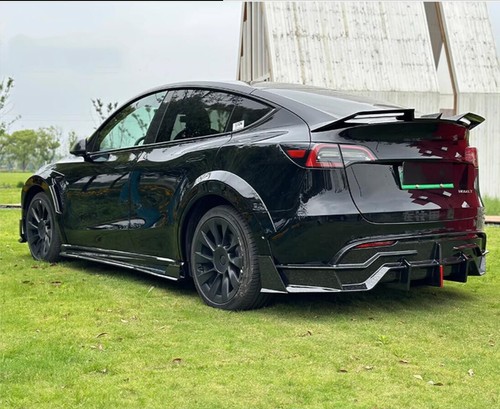 For Tesla Model Y 2020-2023 Carbon CF style Rear Trunk Spoiler Boot ...