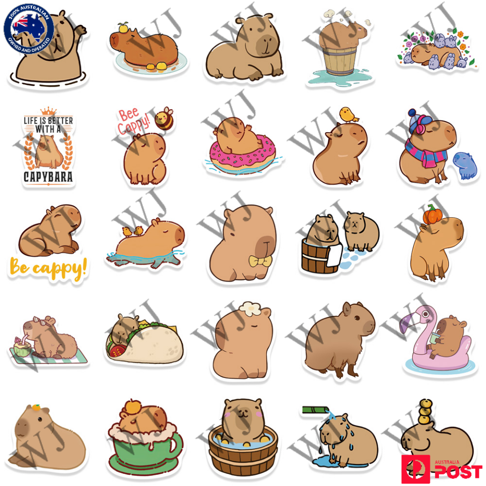 50pcs Capybara Animal Stickers Bomb Waterproof Phone Luggage Skateboard ...