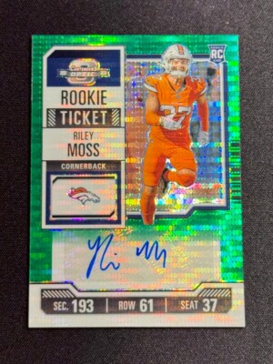 2023 CONTENDERS OPTIC RILEY MOSS GREEN PULSAR AUTO RC ROOKIE #/30 SSP ...