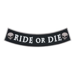 Ride or Die Skull Rocker Patch, Biker Rocker Patches | eBay