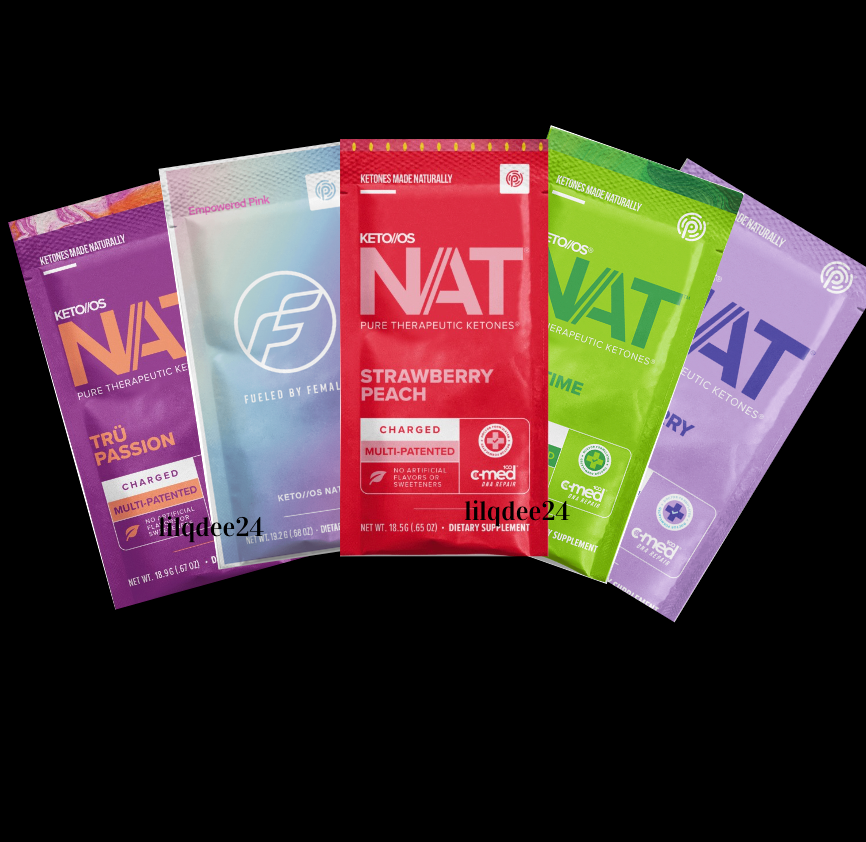 🔥Pruvit Keto OS NAT Ketones w/ Strawberry Peach, Ruby Citrus 5 Pack (as ...