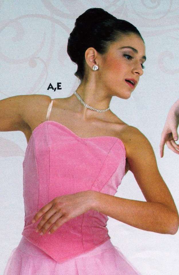 Basque Spandex VelvetBack Ballet Ballerina Clear Strap Princess Seam 5 ...