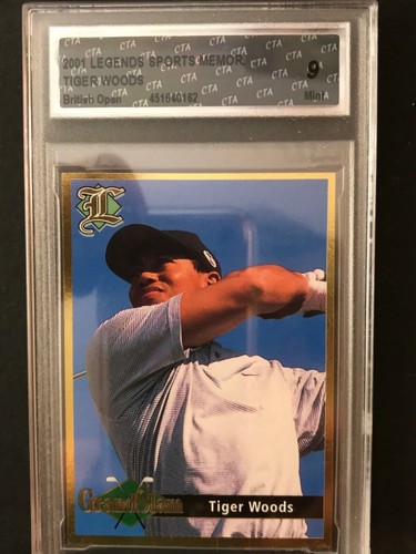 Tiger Woods Trading Card 2001 British Open Grand Slam Graded CTA 9 Mint ...