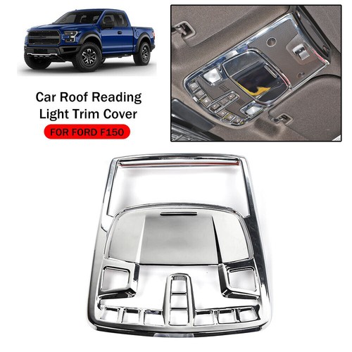 2x Chrome Car Front Reading Light Lamp Panel Trim Cover For Ford F150 ...
