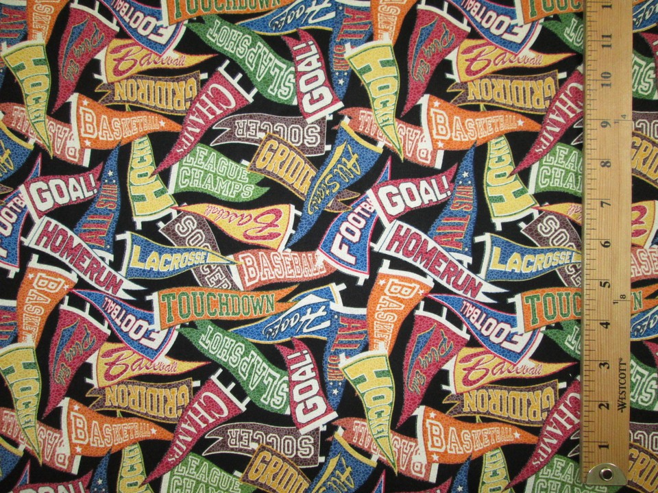 Flags Sports Football Hockey Baseball Basketball Soccer Cotton Fabric ...